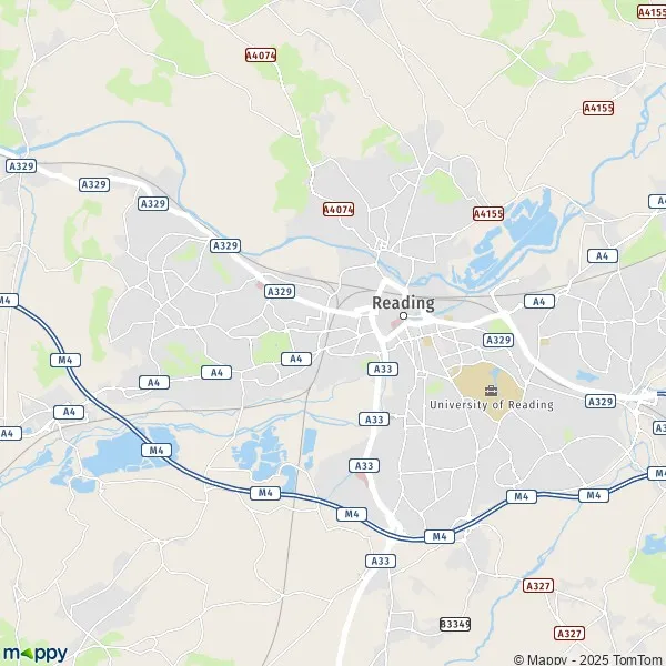 Map Reading: map of Reading (RG2 7EG) and practical information