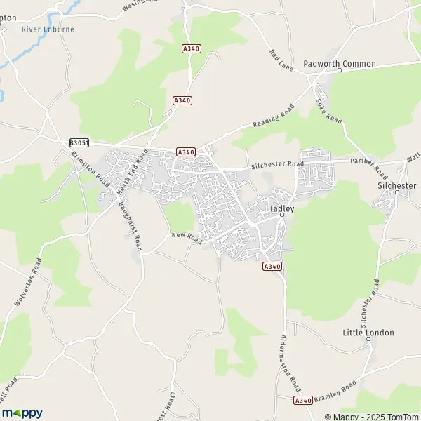 Map Tadley: map of Tadley (RG26 3) and practical information
