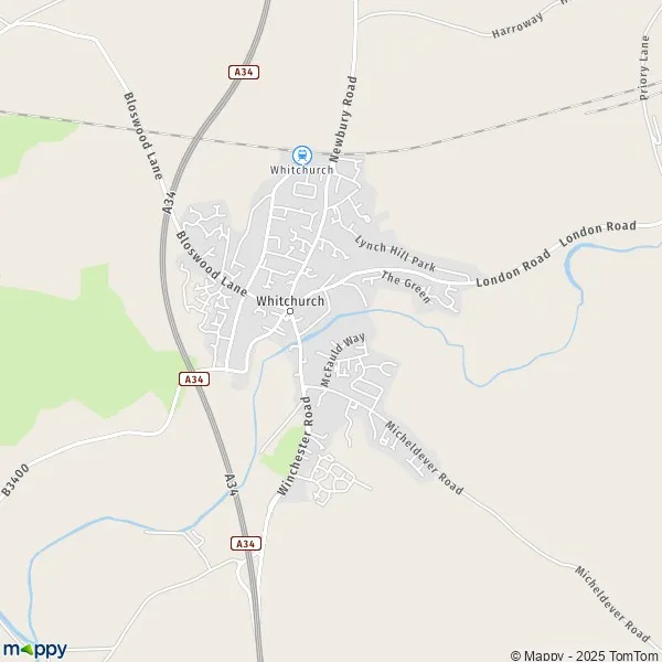 Map Whitchurch: map of Whitchurch (RG28 7) and practical information