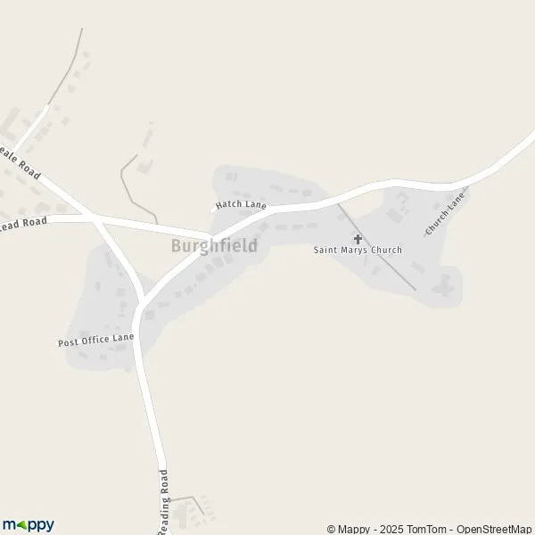 Map Burghfield: map of Burghfield (RG30 3) and practical information