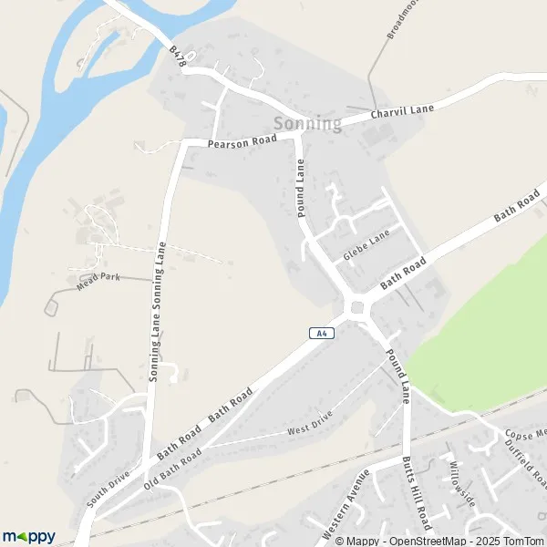 Map Sonning: map of Sonning (RG4 6) and practical information