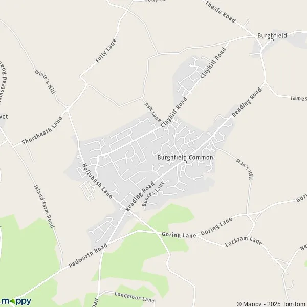 Map Burghfield Common: map of Burghfield Common (RG7 3) and practical ...