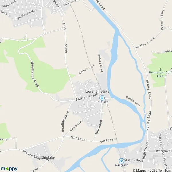 Map Lower Shiplake: map of Lower Shiplake (RG9 3) and practical information