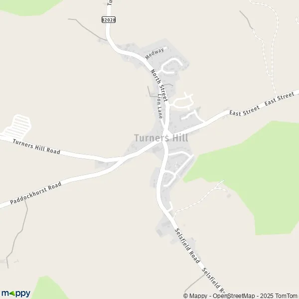 Map Turners Hill: map of Turners Hill (RH10 4) and practical information