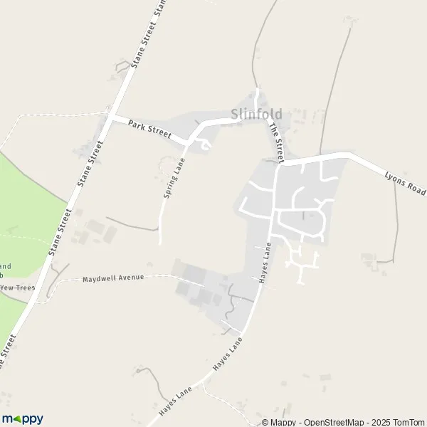 Map Slinfold: map of Slinfold (RH13 0) and practical information