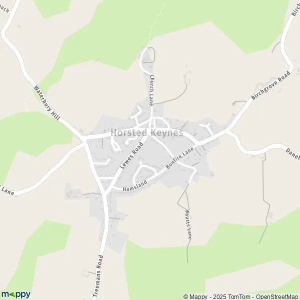 Map Horsted Keynes: map of Horsted Keynes (RH17 7) and practical ...