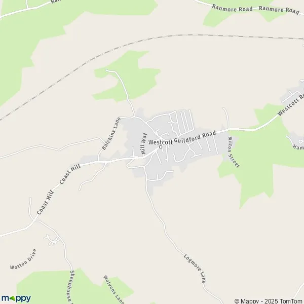 Map Westcott: map of Westcott (RH4 3) and practical information