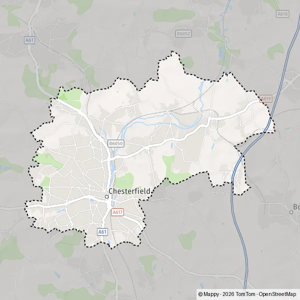 Map Chesterfield: map of Chesterfield (S41 0) and practical information