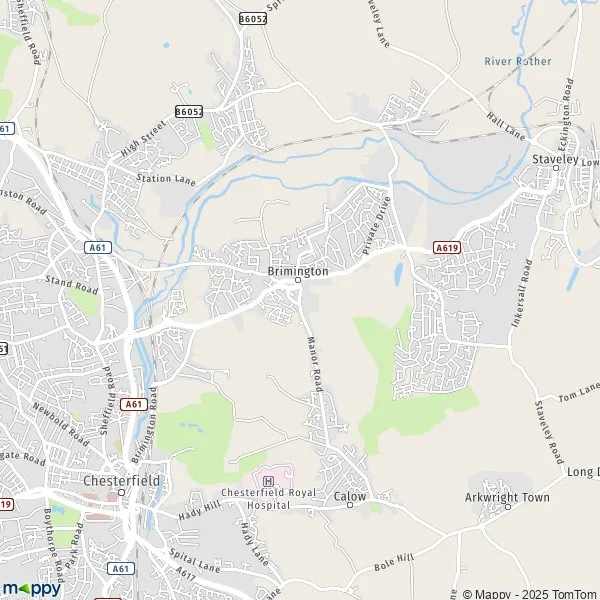 Map Brimington: map of Brimington (S43 1) and practical information