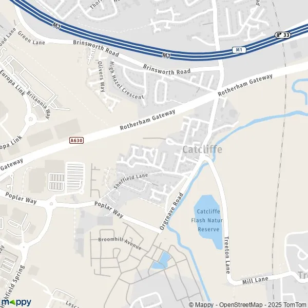 Map Catcliffe: map of Catcliffe (S60 5) and practical information