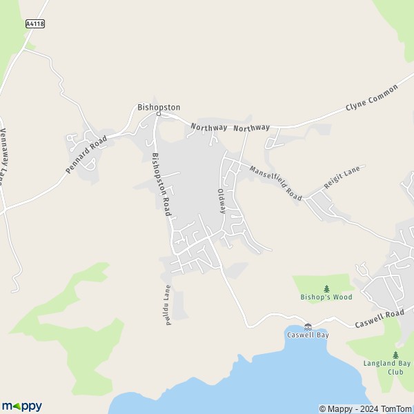 Map Bishopston: map of Bishopston (SA3 3) and practical information