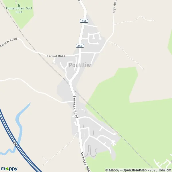 Map Pontlliw: map of Pontlliw (SA4 9) and practical information
