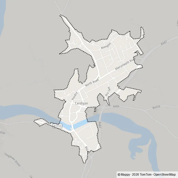 Map Cardigan: map of Cardigan (SA43 1) and practical information