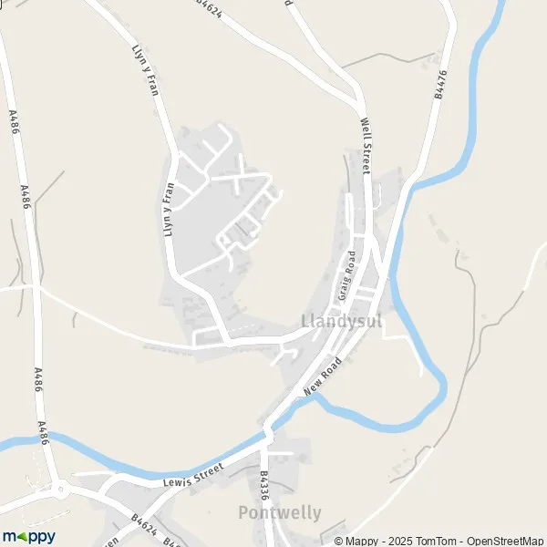 Map Llandysul: map of Llandysul (SA44 4) and practical information