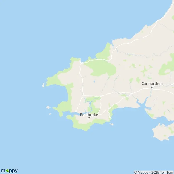 Map Pembrokeshire: map of Pembrokeshire (SA61 1) and practical information