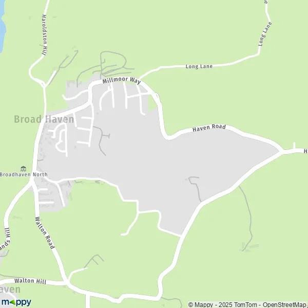 Map Broad Haven: map of Broad Haven (SA62 3) and practical information