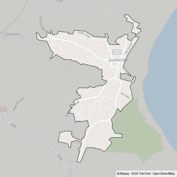 Map Saundersfoot: map of Saundersfoot (SA69 9) and practical information