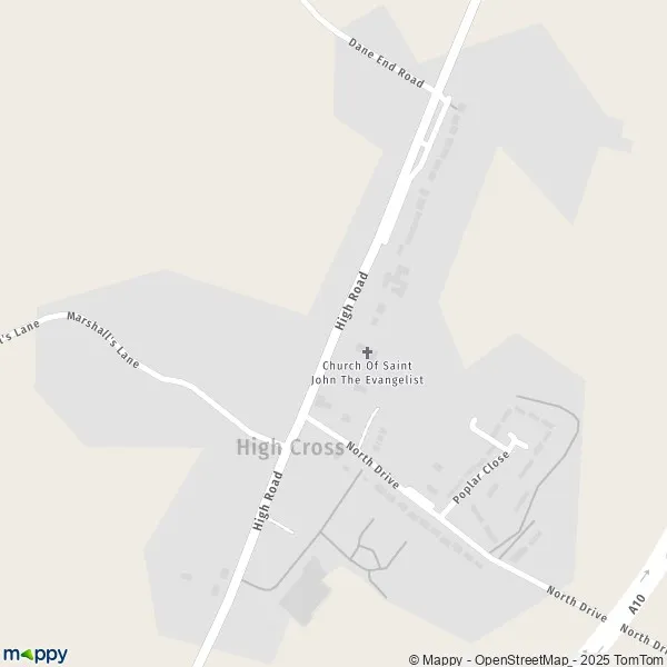 Map High Cross: map of High Cross (SG11 1) and practical information