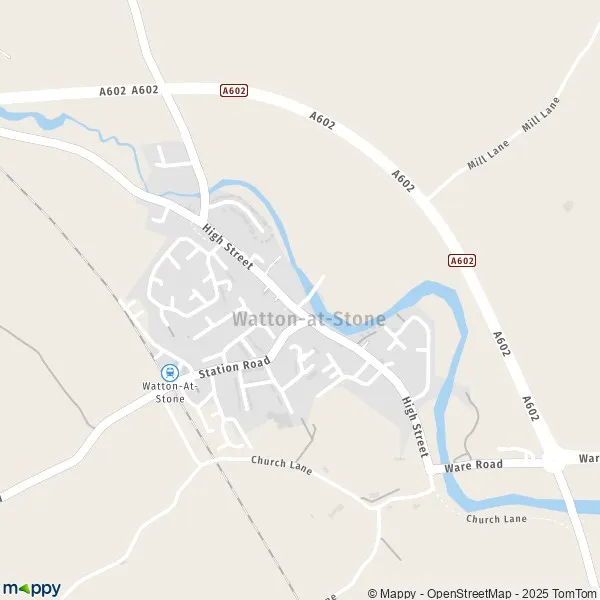 Map Watton at Stone: map of Watton at Stone (SG14 3) and practical information