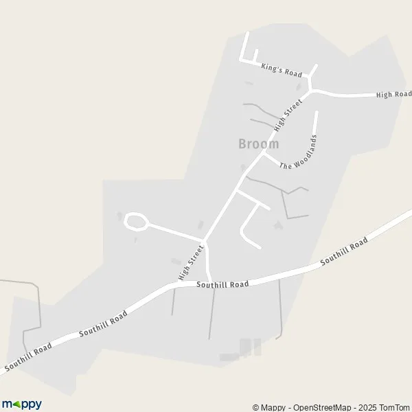 Map Broom: map of Broom (SG18 9) and practical information