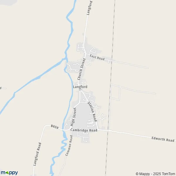 Map Langford: map of Langford (SG18 9) and practical information