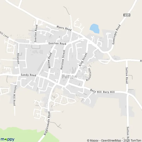 Map Potton: map of Potton (SG19 2) and practical information