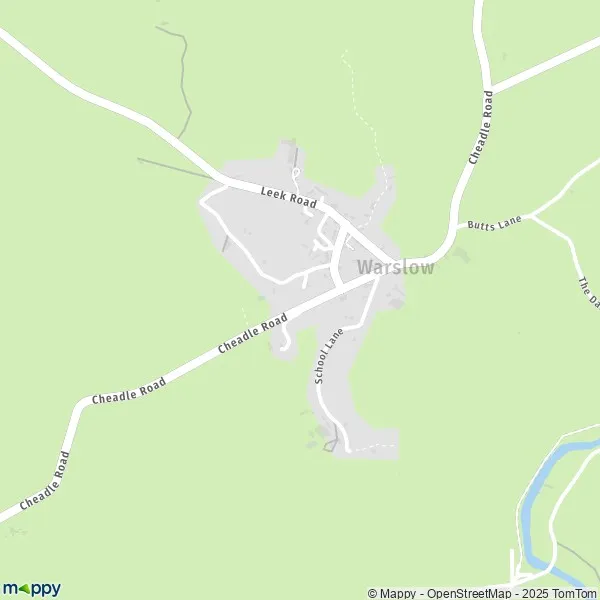 Map Warslow: map of Warslow (SK17 0) and practical information