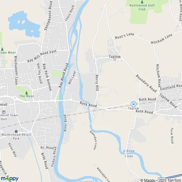 Map Taplow: map of Taplow (SL6 0) and practical information