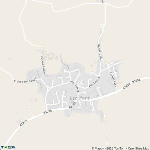 Map Urchfont: map of Urchfont (SN10 4) and practical information