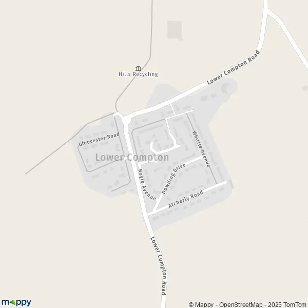 Map Lower Compton: map of Lower Compton (SN11 8) and practical information