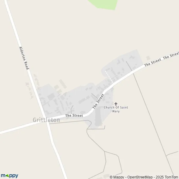Map Grittleton: map of Grittleton (SN14 6) and practical information