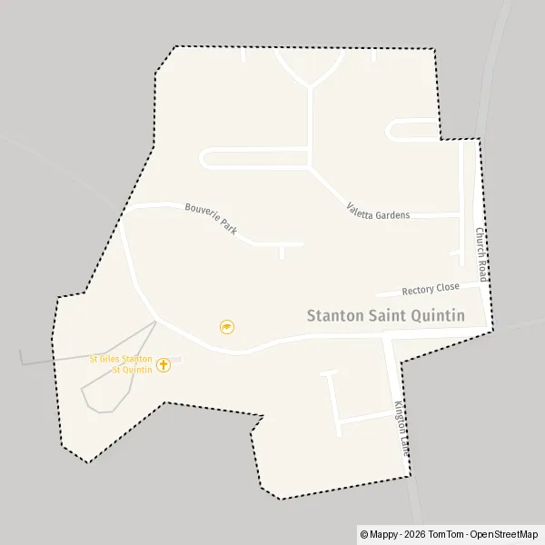 Map Stanton Saint Quintin: map of Stanton Saint Quintin (SN14 6) and ...