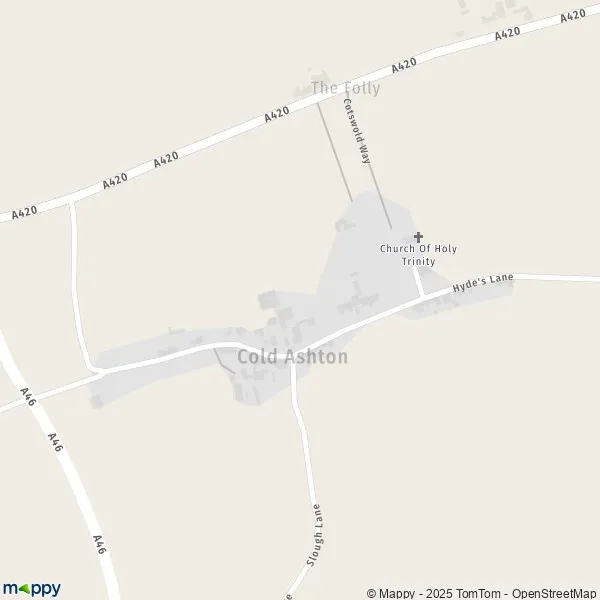 Map Cold Ashton: map of Cold Ashton (SN14 8) and practical information