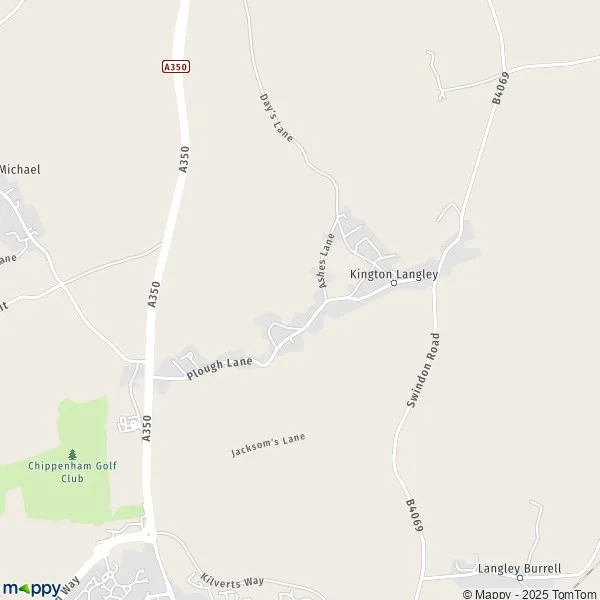 Map Kington Langley: map of Kington Langley (SN15 5) and practical ...