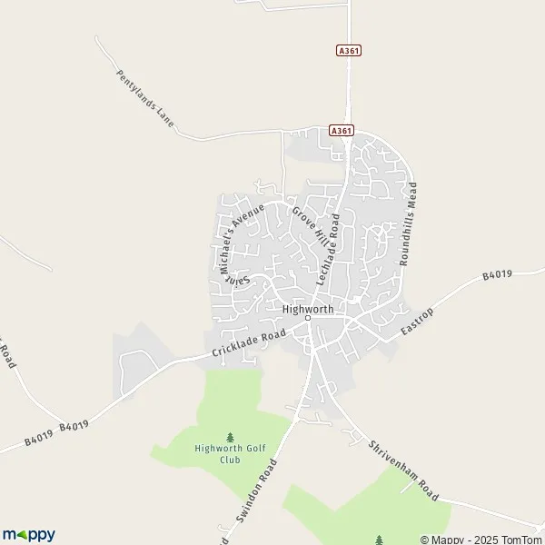 Map Highworth: map of Highworth (SN6 7) and practical information
