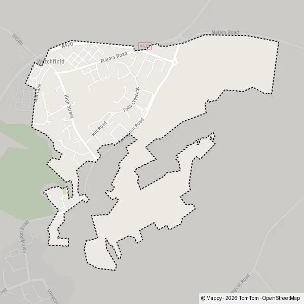 Map Watchfield: map of Watchfield (SN6 8) and practical information