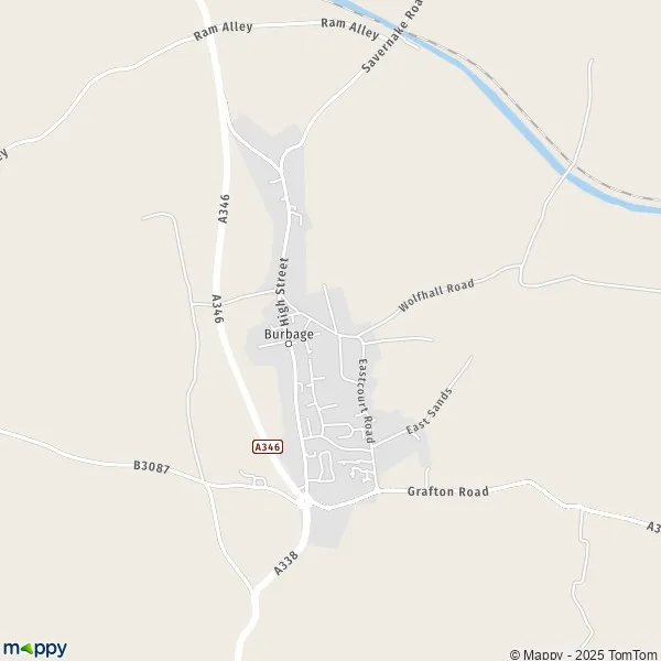 Map Burbage: map of Burbage (SN8 3) and practical information