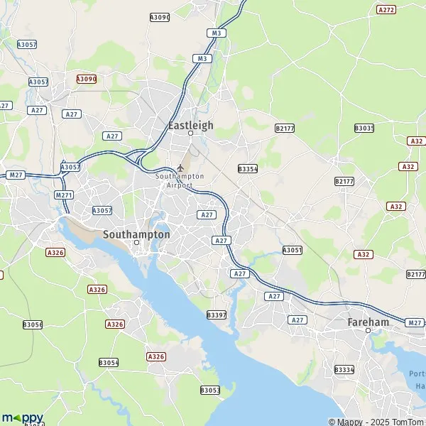 Map Eastleigh: map of Eastleigh (SO18 2) and practical information