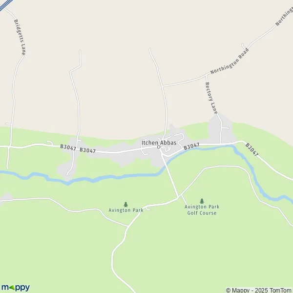 Map Itchen Abbas: map of Itchen Abbas (SO21 1) and practical information