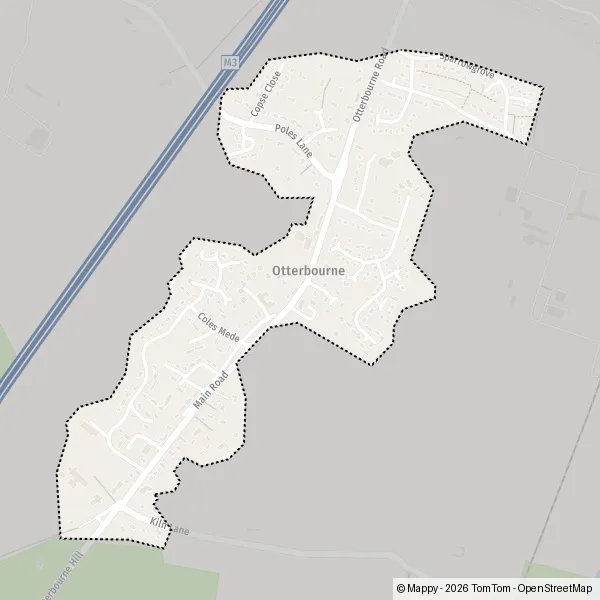 Map Otterbourne: map of Otterbourne (SO21 2) and practical information