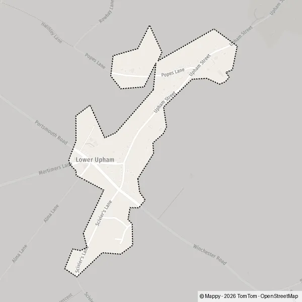 Map Lower Upham: map of Lower Upham (SO32 1) and practical information