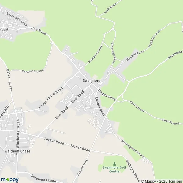 Map Swanmore: map of Swanmore (SO32 2) and practical information