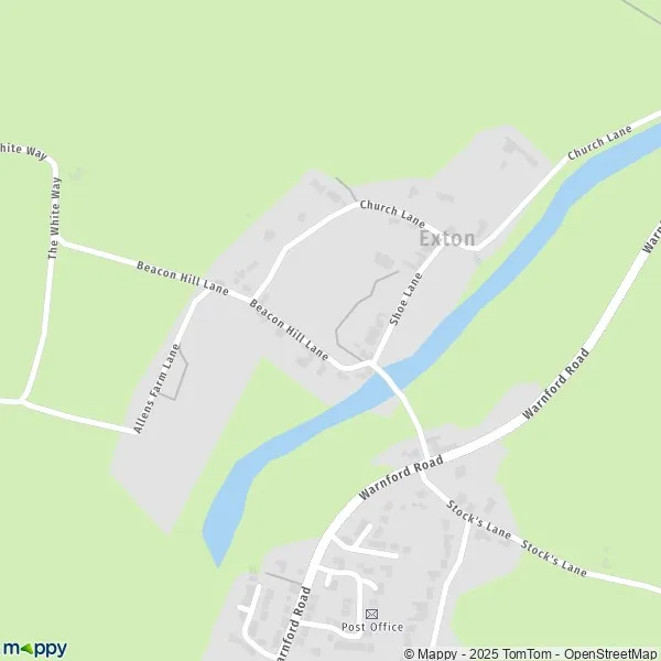 Map Exton: map of Exton (SO32 3) and practical information