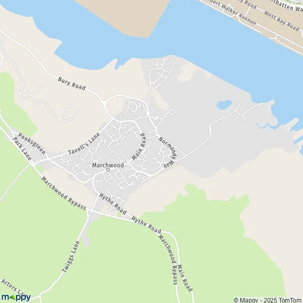 Map Marchwood: map of Marchwood (SO40 4) and practical information