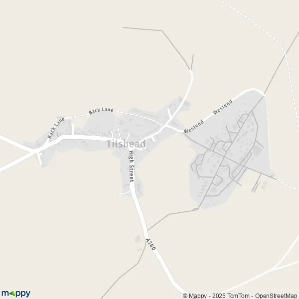 Map Tilshead: map of Tilshead (SP3 4) and practical information