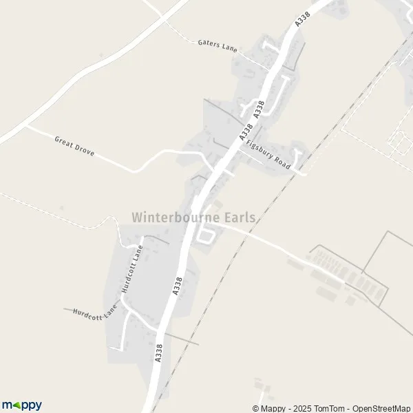 Map Winterbourne Earls: map of Winterbourne Earls (SP4 6) and practical ...