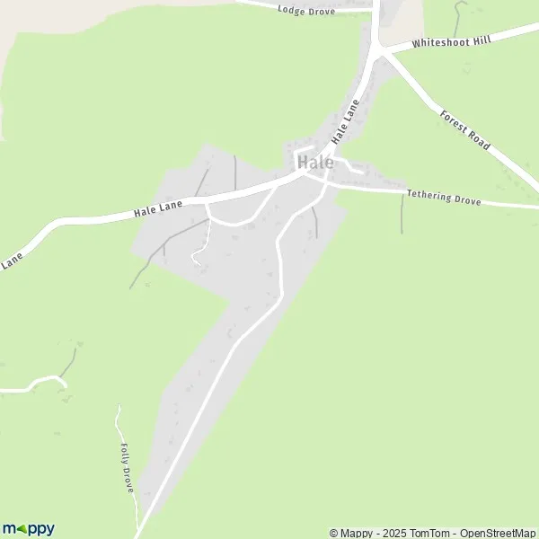 Map Hale: map of Hale (SP6 2) and practical information