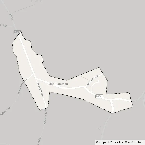 Map Cann Common: map of Cann Common (SP7 0) and practical information