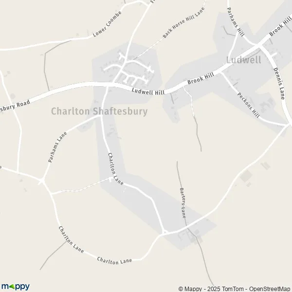 Map Charlton Shaftesbury: map of Charlton Shaftesbury (SP7 0) and ...