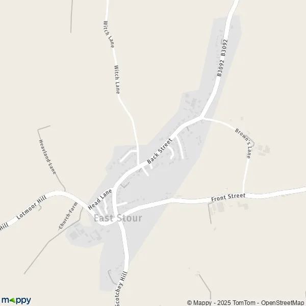 Map East Stour: map of East Stour (SP8 5) and practical information